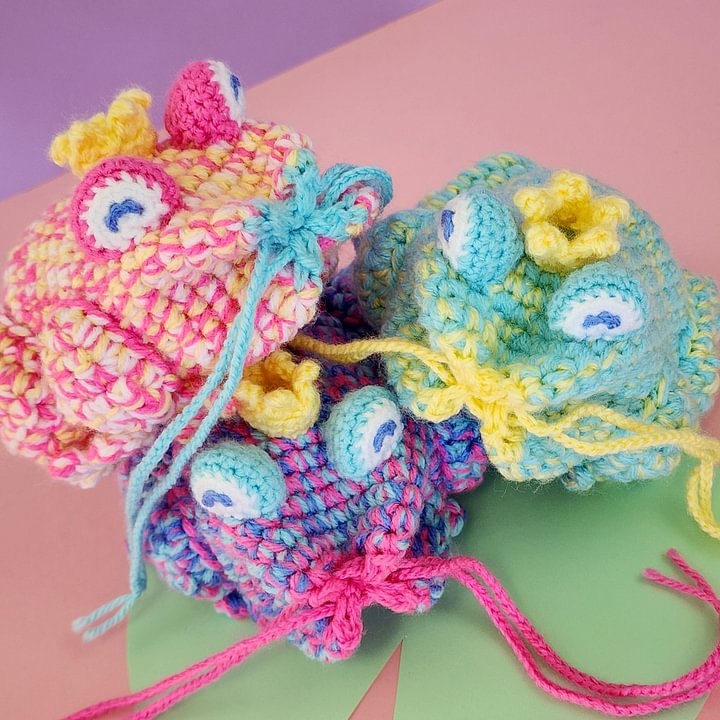 Crochet Frog & Pufferfish Bag Digital Patterns – Deleeuwsewing